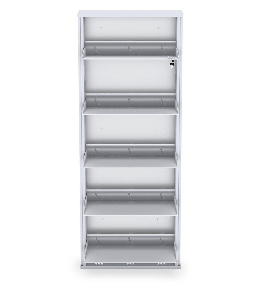 Buy Oslo 5 Level Wallmounted Metal Shoe Rack in White Colour By Crust ...