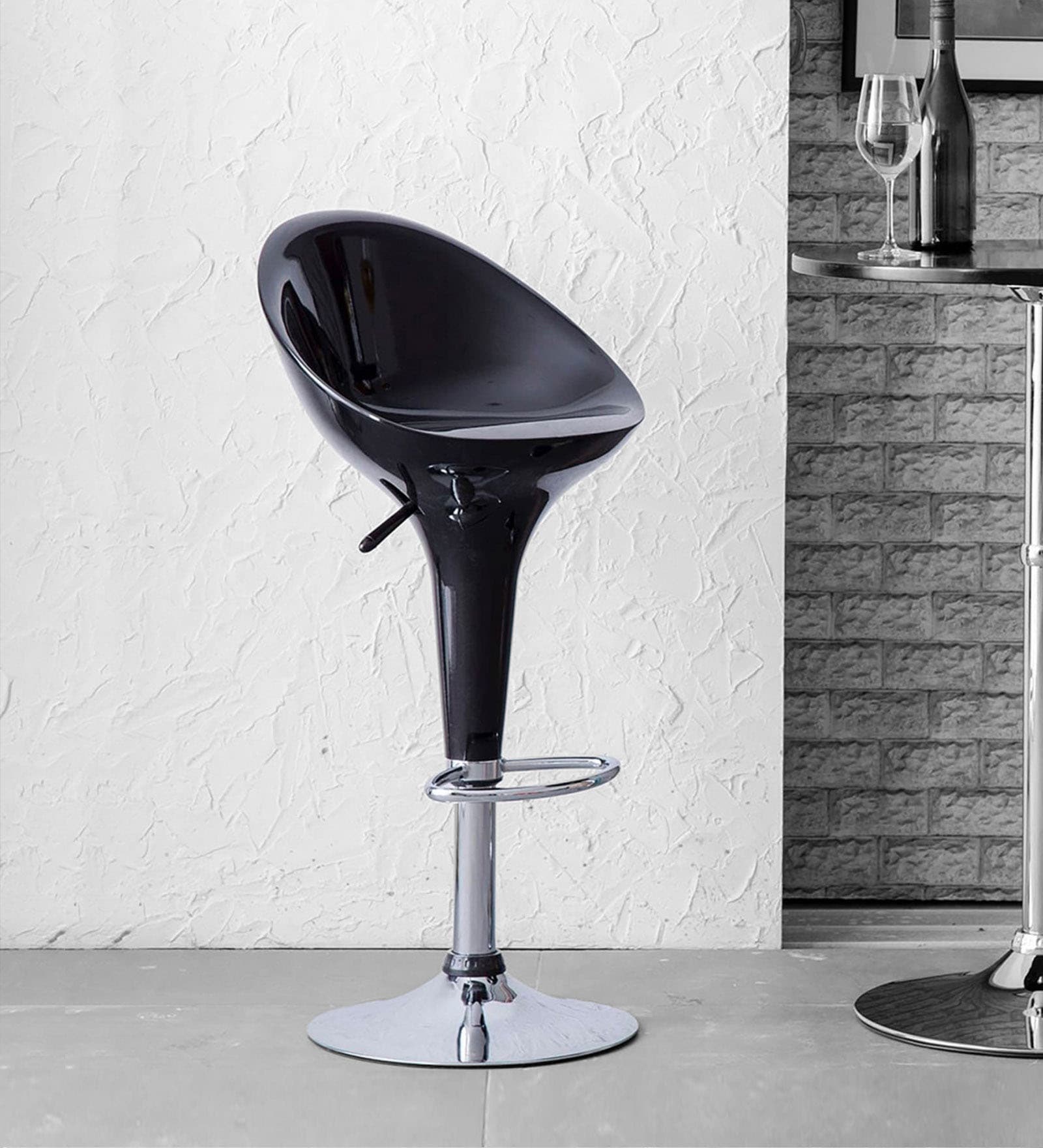 Buy Oslo Bar Chair in Black Finish by Home Centre Online - Modern Bar ...