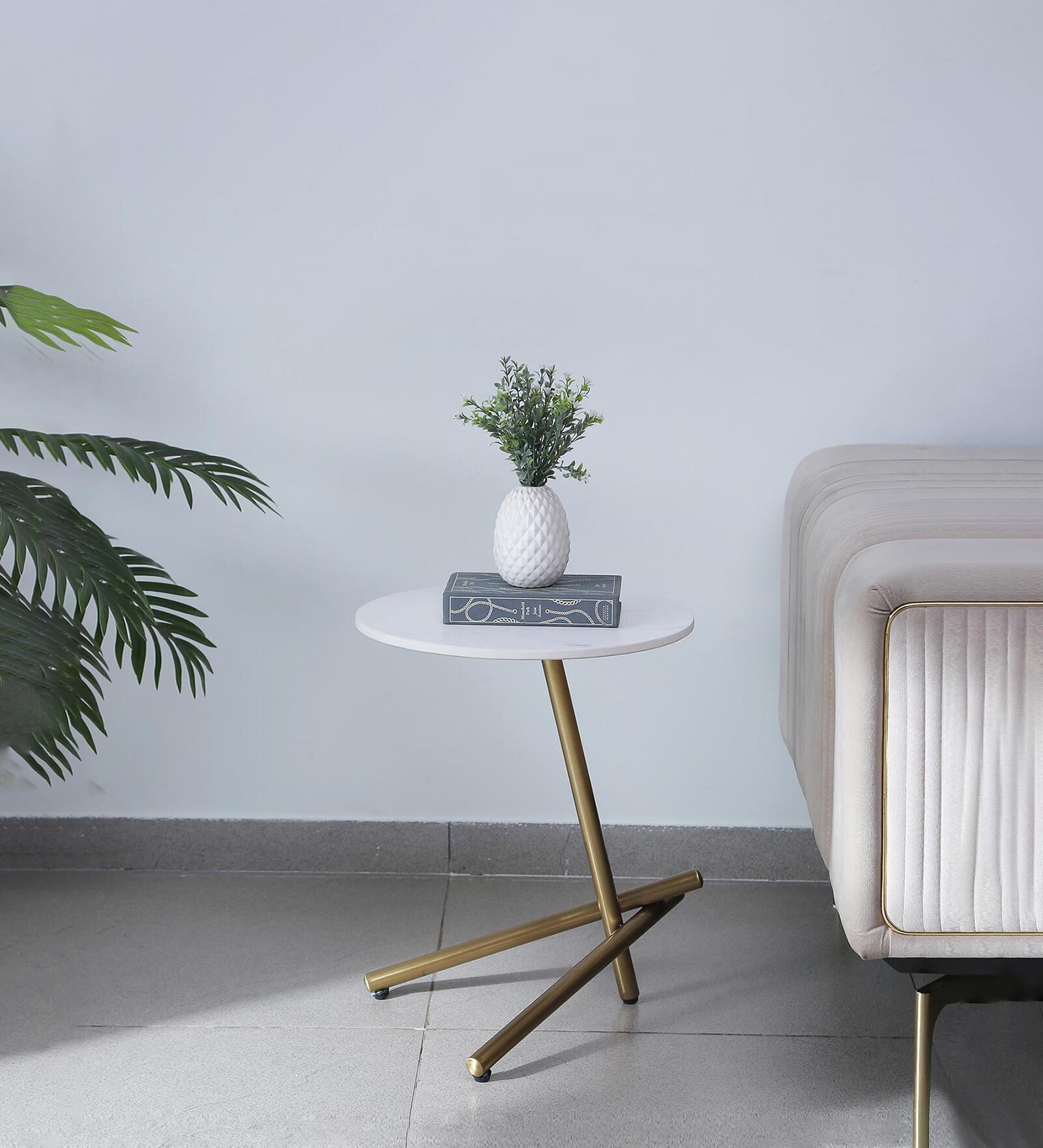 Buy Oslo Ceramic End Table in Gold Finish, at 33% OFF by homestolife ...