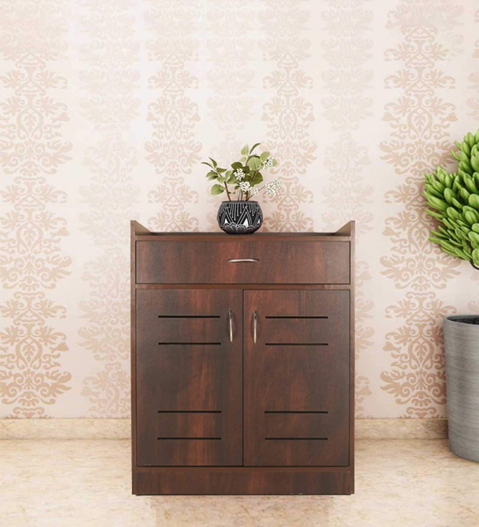 Buy Oslo Shoe Cabinet in Walnut Finish at 17% OFF by Solace Craft ...