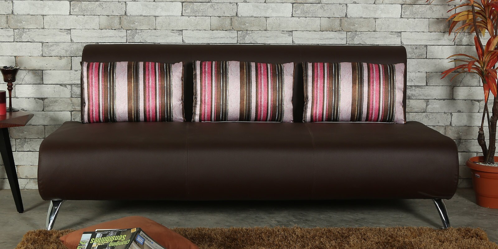 Buy Oscar 3 Seater Sofa in Grape Wine colour at 29% OFF by FURNITECH ...
