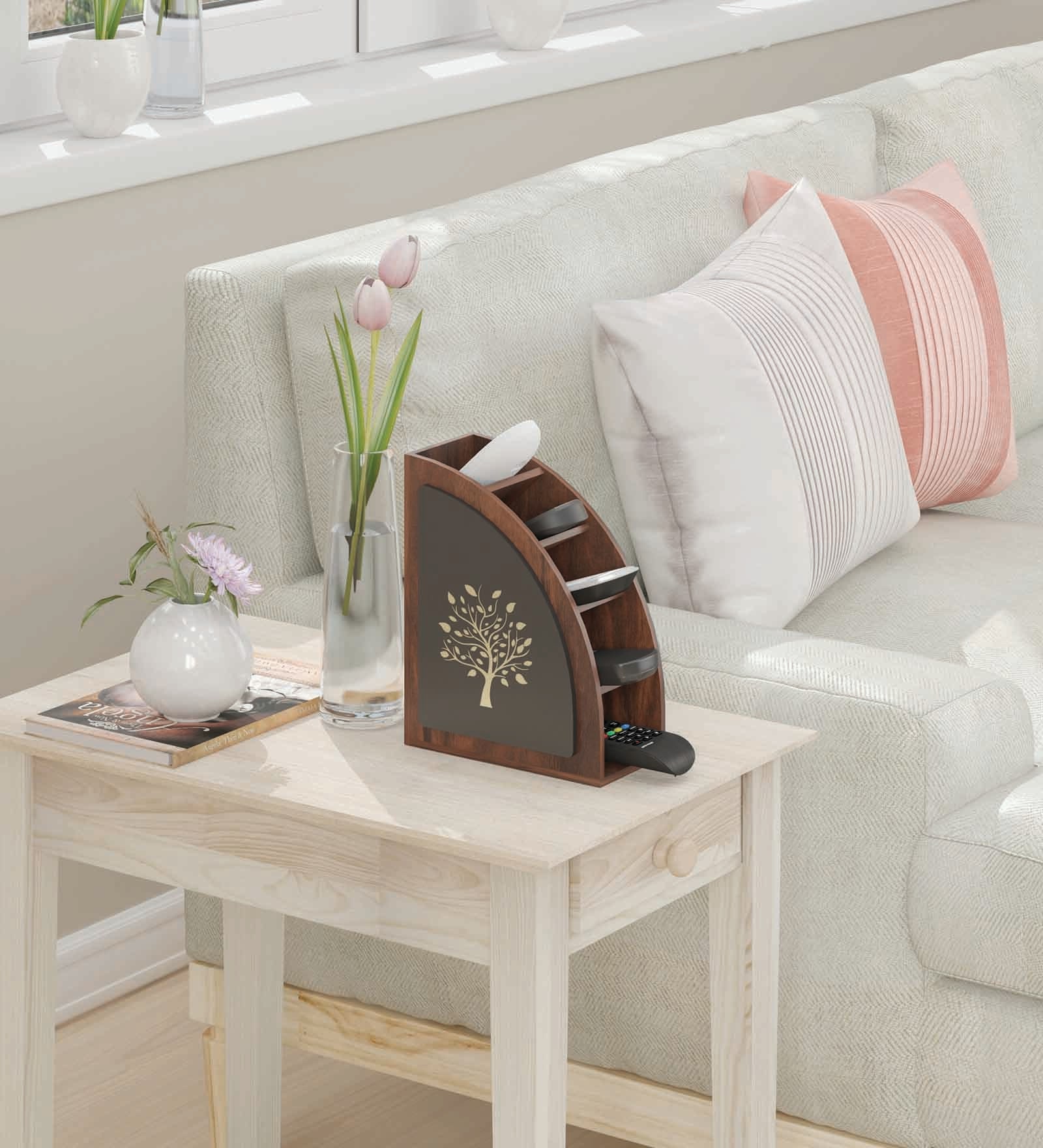 Buy Otto Engineered Wood Multicompartment Remote Holder Stand at 16% ...