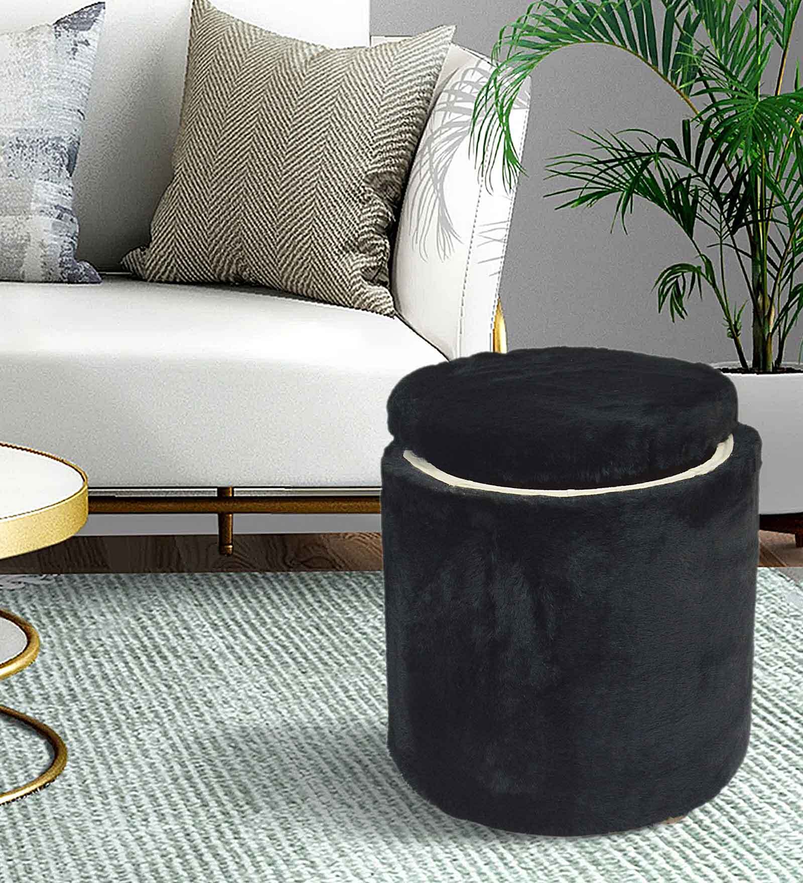 Buy Ottoman With Storage In Black Colour at 54% OFF by COMFIDELITAS ...
