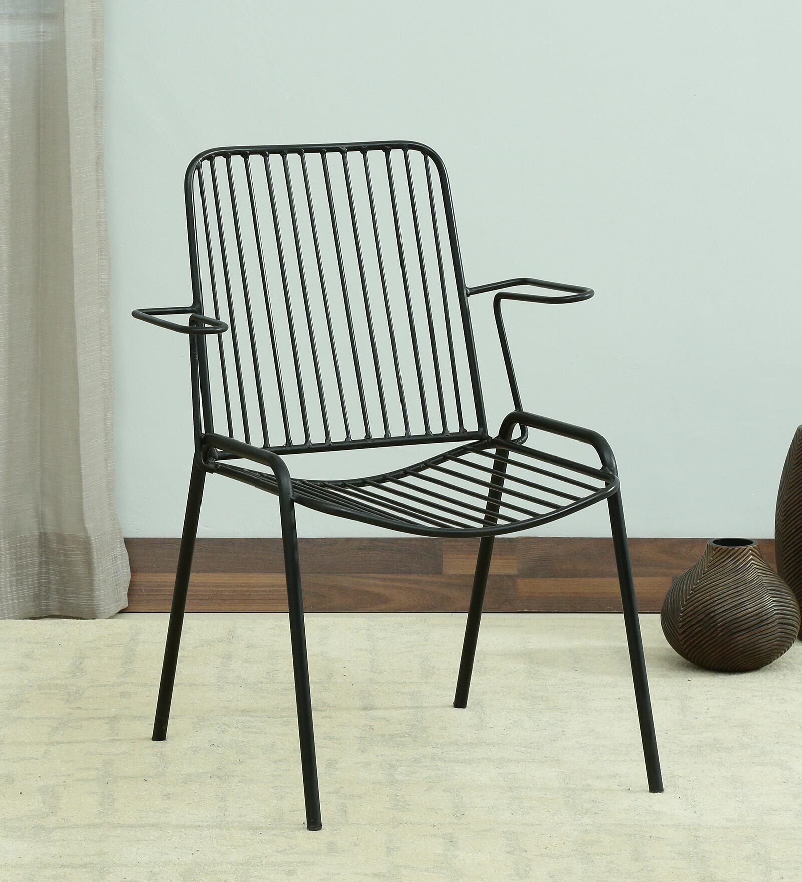 Buy Tacuma Metal Cafe Chair in Black Colour at 27% OFF by Bohemiana ...