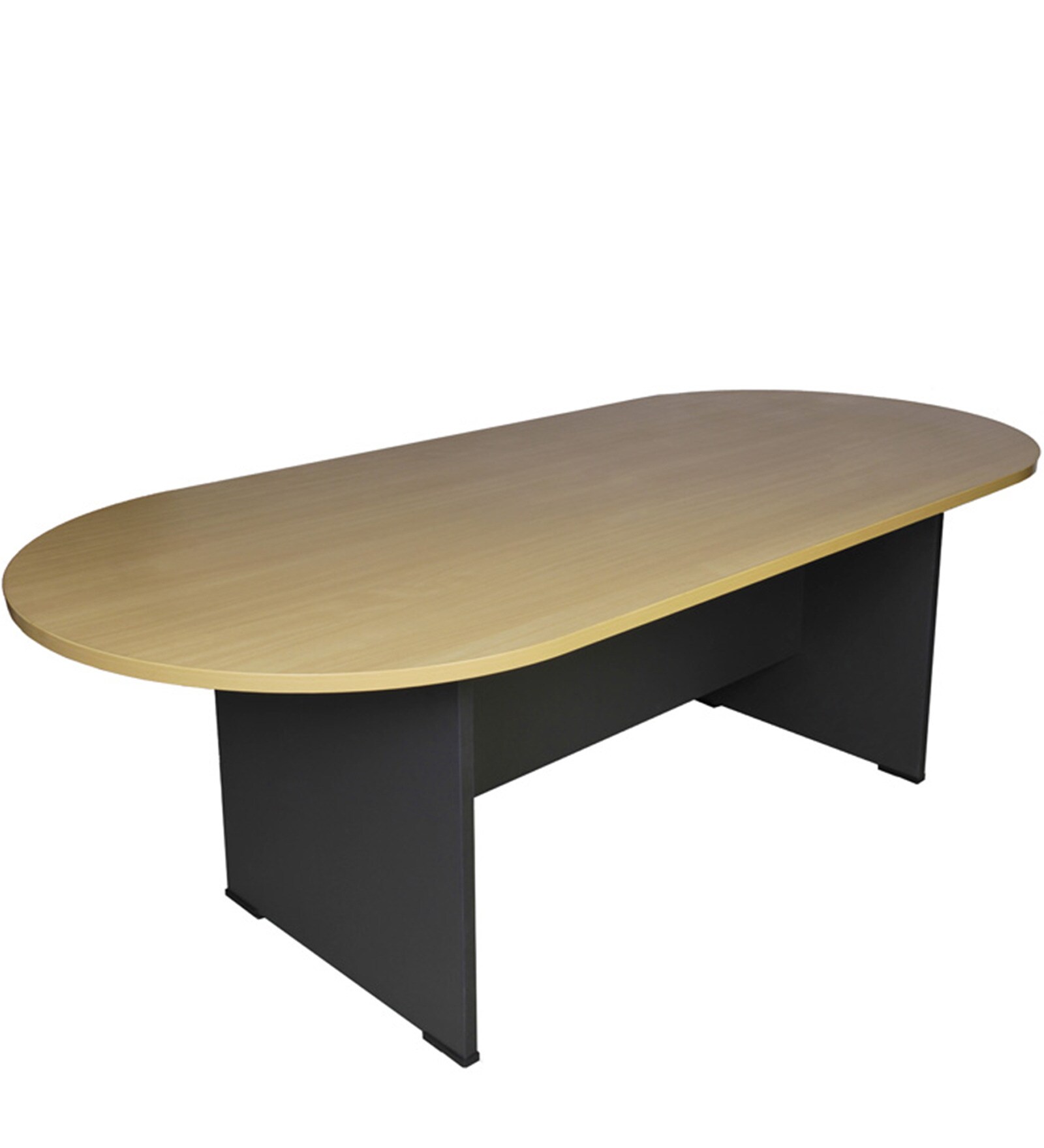 Buy Oval Conference Table in Beech & Dark Grey Colour by Stellar Online ...