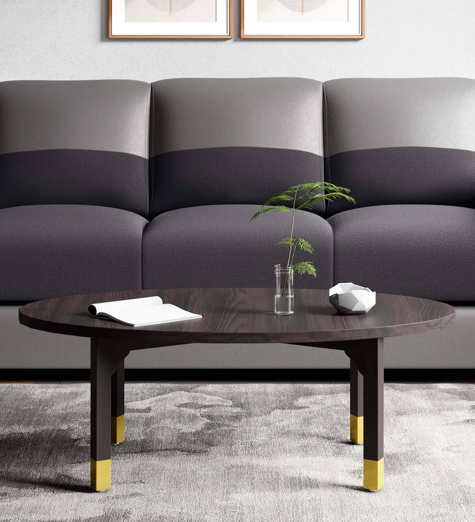 Buy Oval Solid Wood Coffee Table in Caf Finish at 15% OFF by Godrej ...
