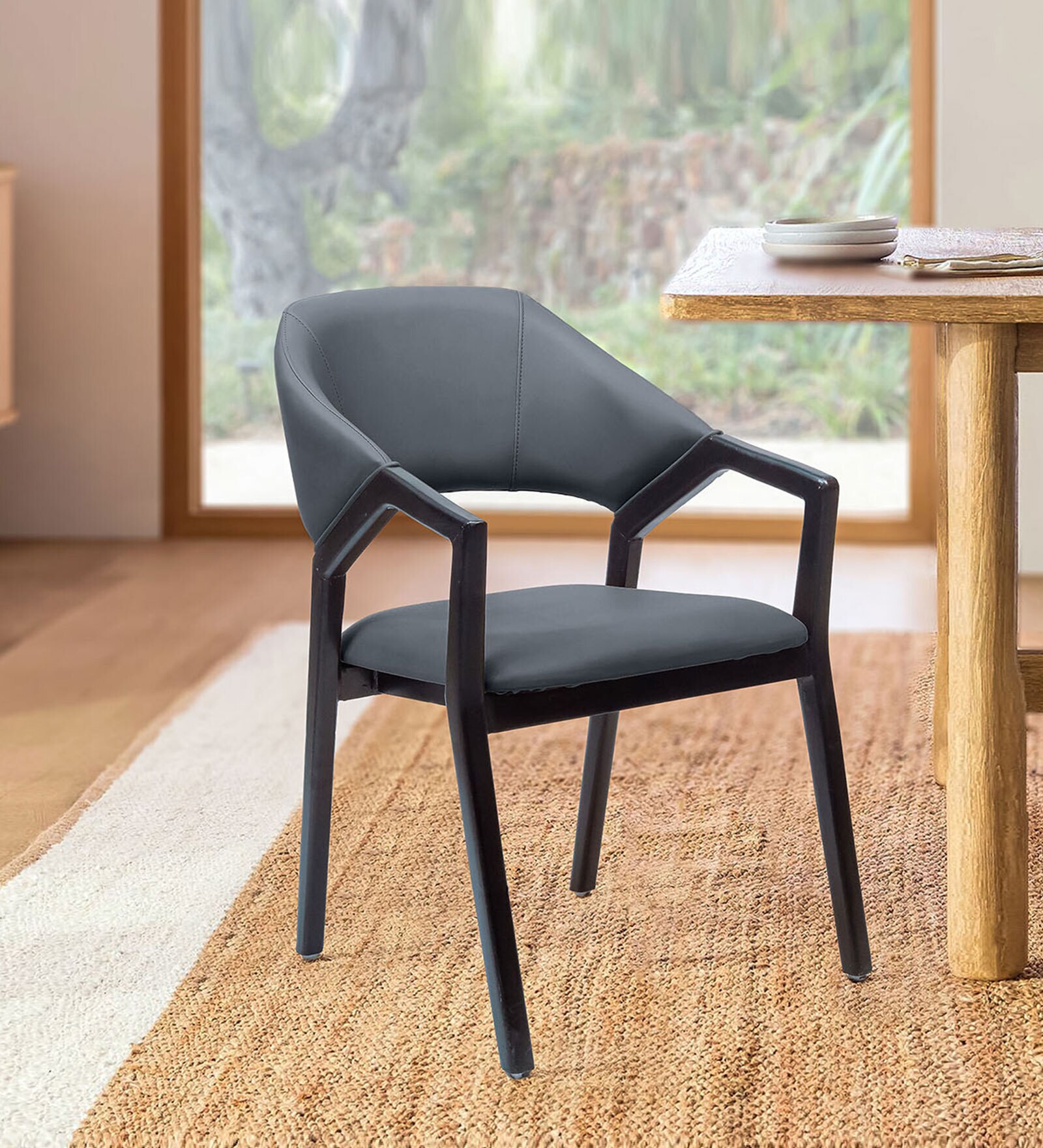 Buy Oval Upholstered Dining Chair In Blue Colour (Set of 2) at 31% OFF ...