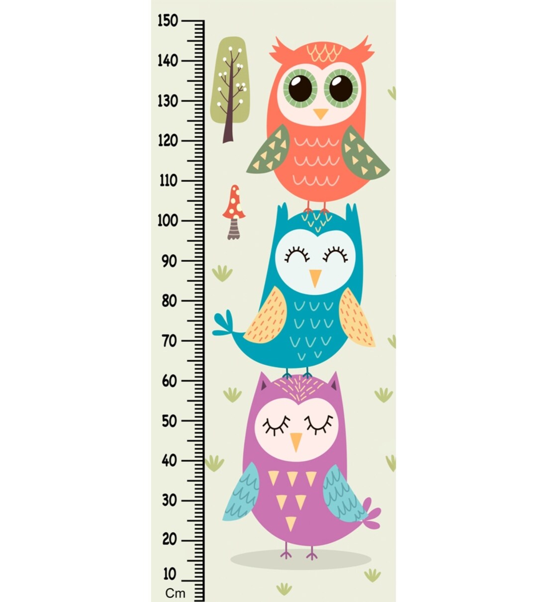 Buy Owl's Family in Multicolour Height Chart at 15% OFF by Wens | Pepperfry
