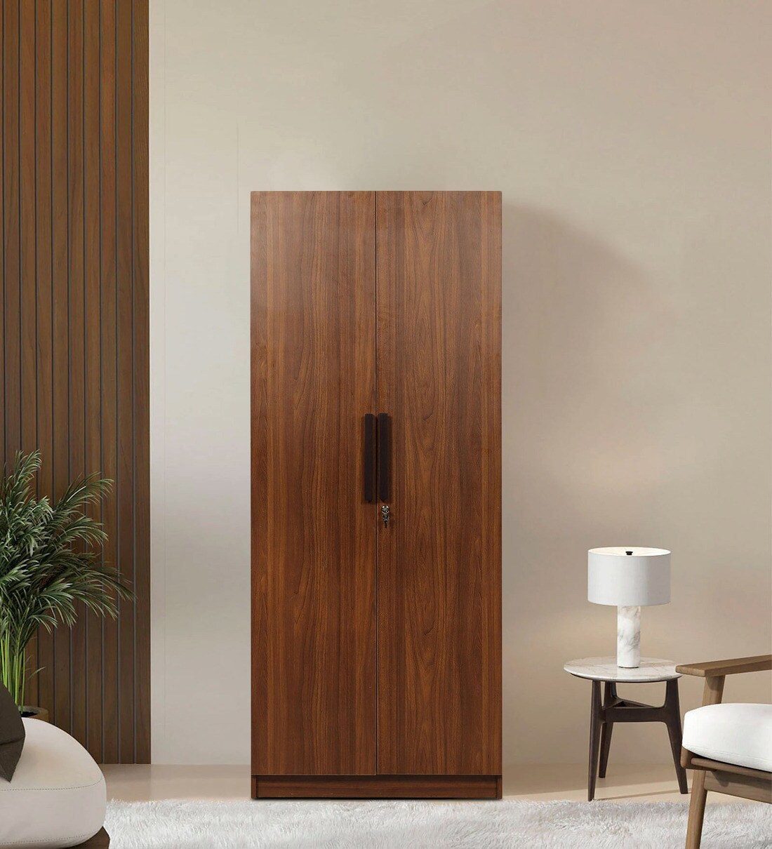 Buy Ozone 2 Door Wardrobe in Teak Finish at 33% OFF by Trevi Furniture ...