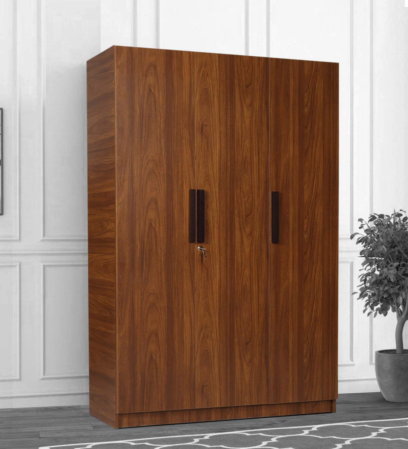 Buy Ozone 3 Door Wardrobe in Teak Finish Finish Online - 3 Door ...