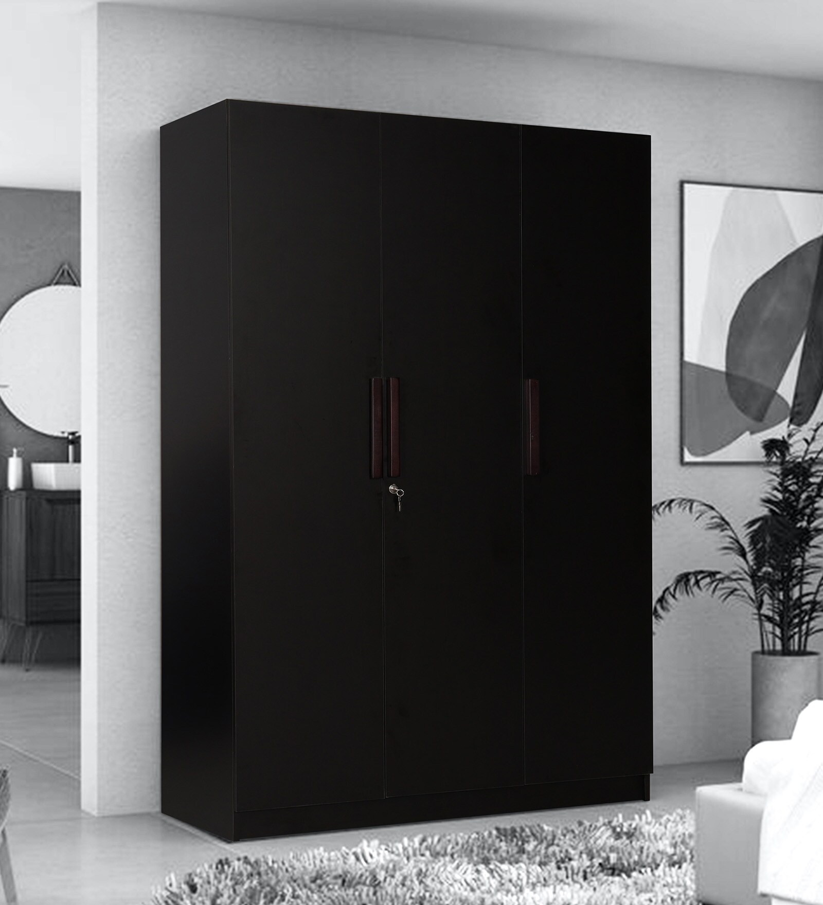 Buy Ozone 3 Door Wardrobe in Wenge Finish at 26% OFF by Trevi Furniture ...