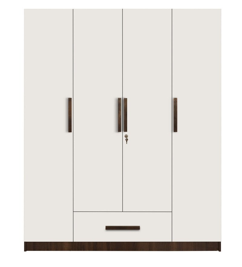 Buy Ozone 4 Door Wardrobe in Baton Oak Finish Online - 4 Door Wardrobes ...