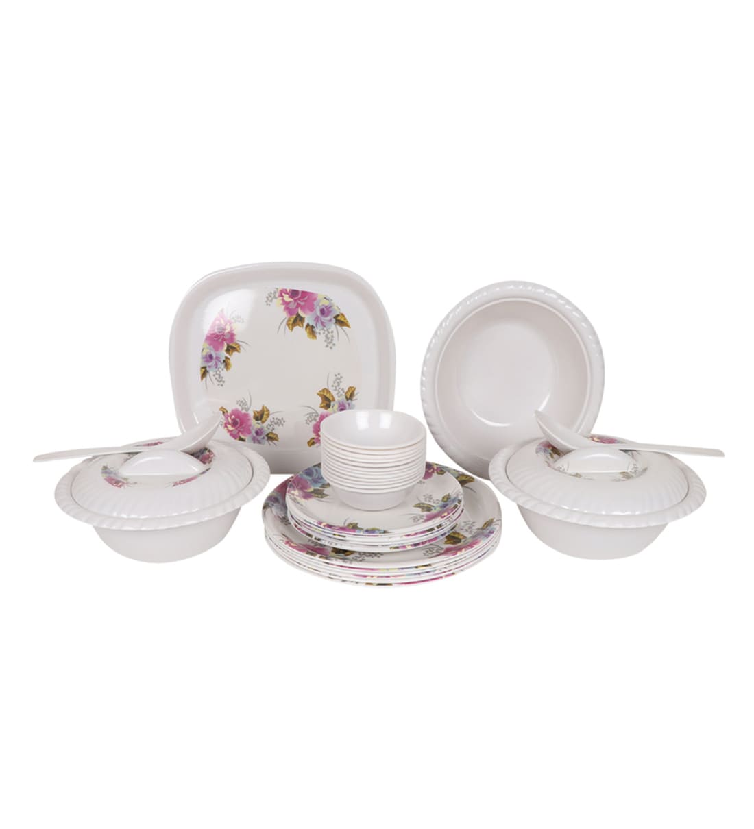 Buy Palm's Binny Printed High Quality Melamine Dinner Combo Pack - Set ...