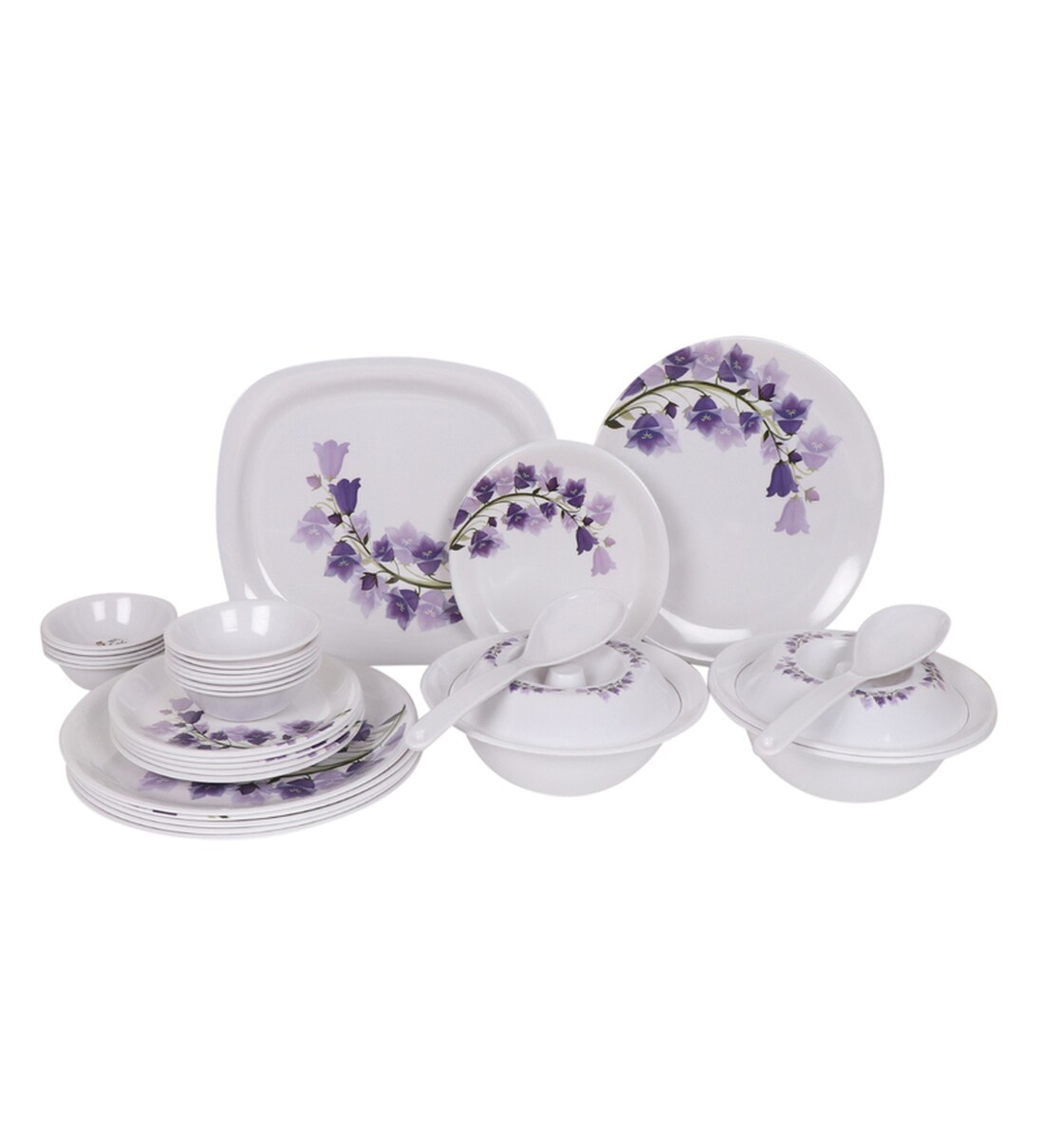 Buy Palm's Khushi Printed High Quality Melamine Full Plates & Bowls ...