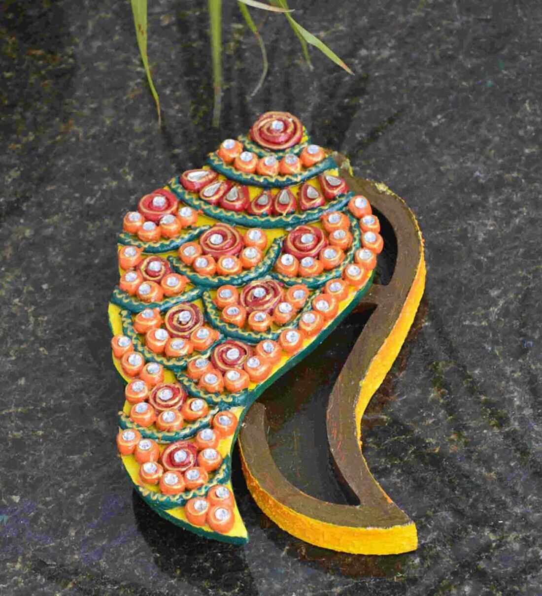 Buy Paper Mache Embossed Roli Tikka Chawal Holder By Ecraftindia at 9% ...