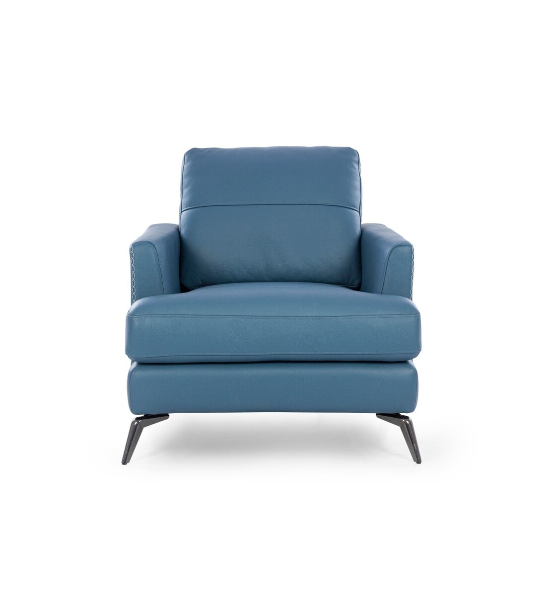 Buy Paris Leatherette 1 Seater Sofa in Delph Blue Colour at 30% OFF by ...