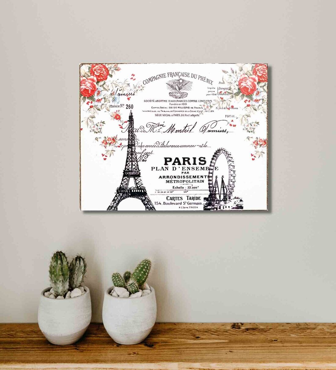Buy Paris Themed White Wooden Wall Art at 27% OFF by Chalk My Theme ...