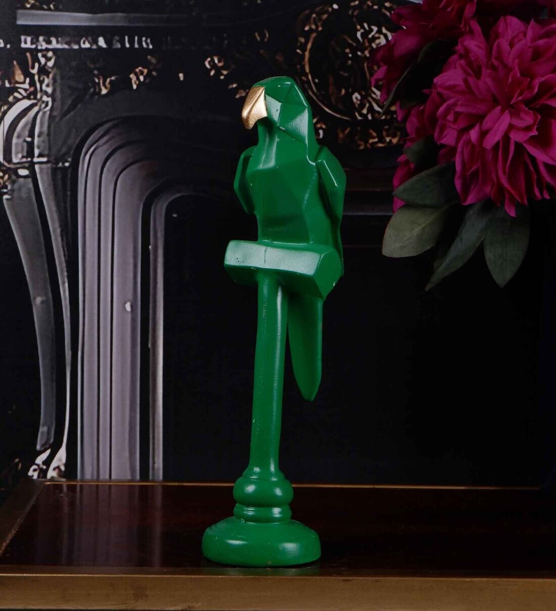 Buy Parrot Green Polyresin Figurine at 45% OFF by The White Ink Decor ...
