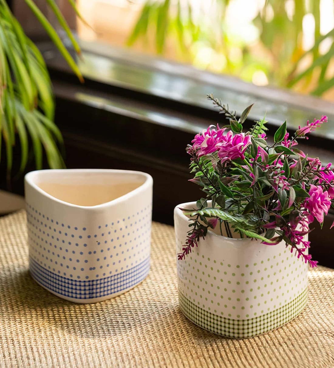Buy Pastel Polka (Set Of 2) Ceramic Table Planter Pot at 44% OFF by ...