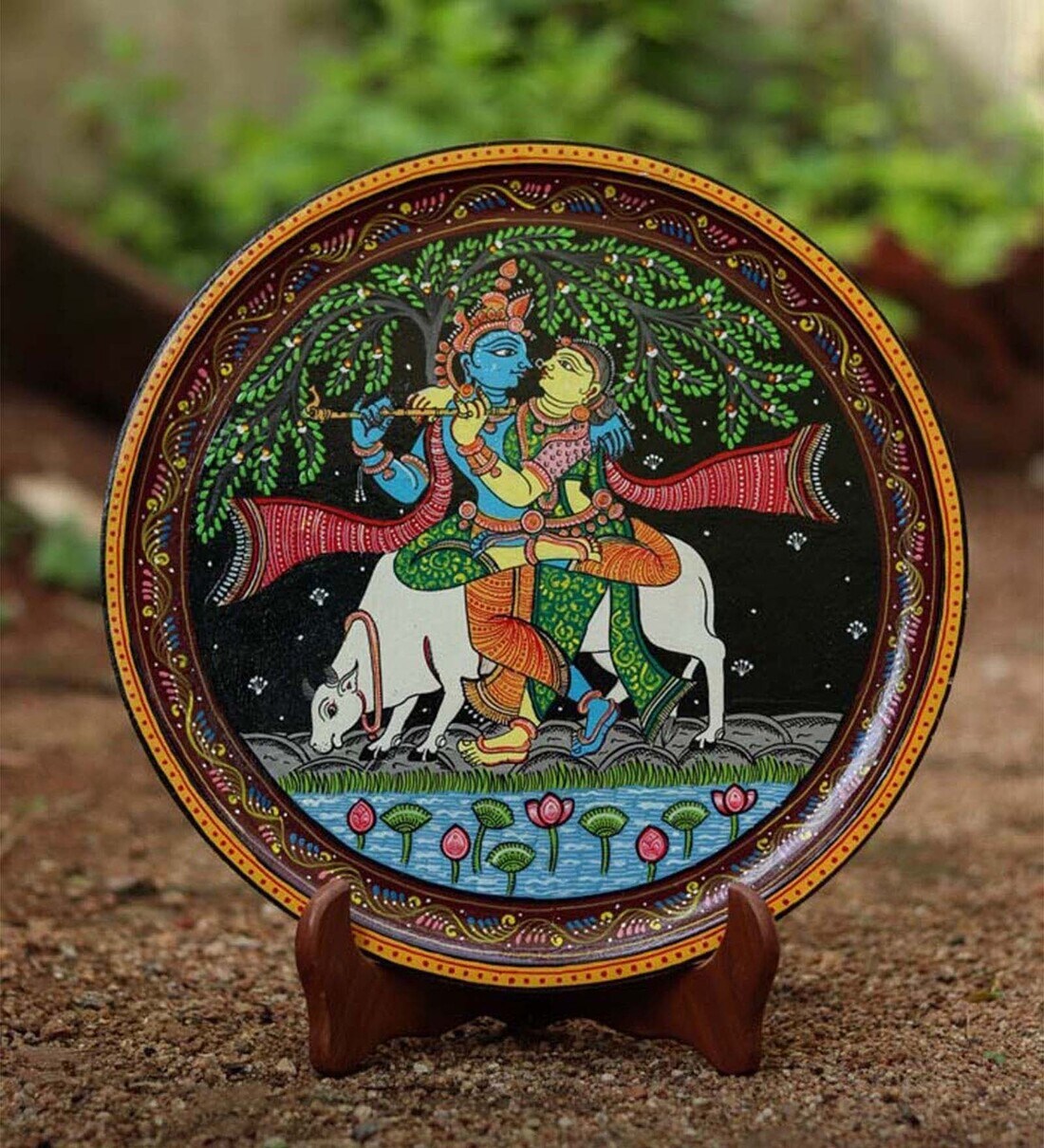 Buy Patachitra Handpainted Wall Plate - 12\ By Yellow Verandah at 10% ...