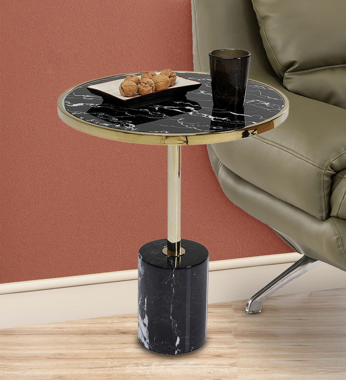 Buy Patrik End Table in Black Colour by EverTrue Online - Contemporary ...