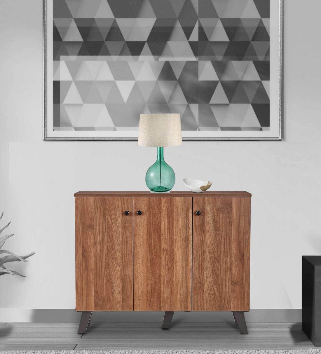 Buy Paxton Medium Shoe Cabinet Six Shelves Rack in Columbian Walnut ...