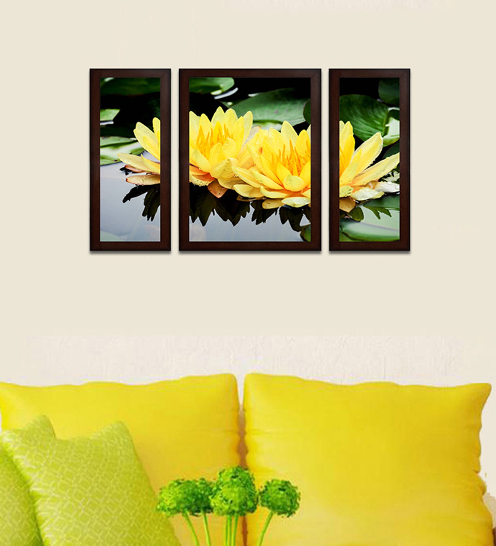 Buy Pair of Flowers MDF Set of 3 Wall Art Panel at 15% OFF by Wens ...