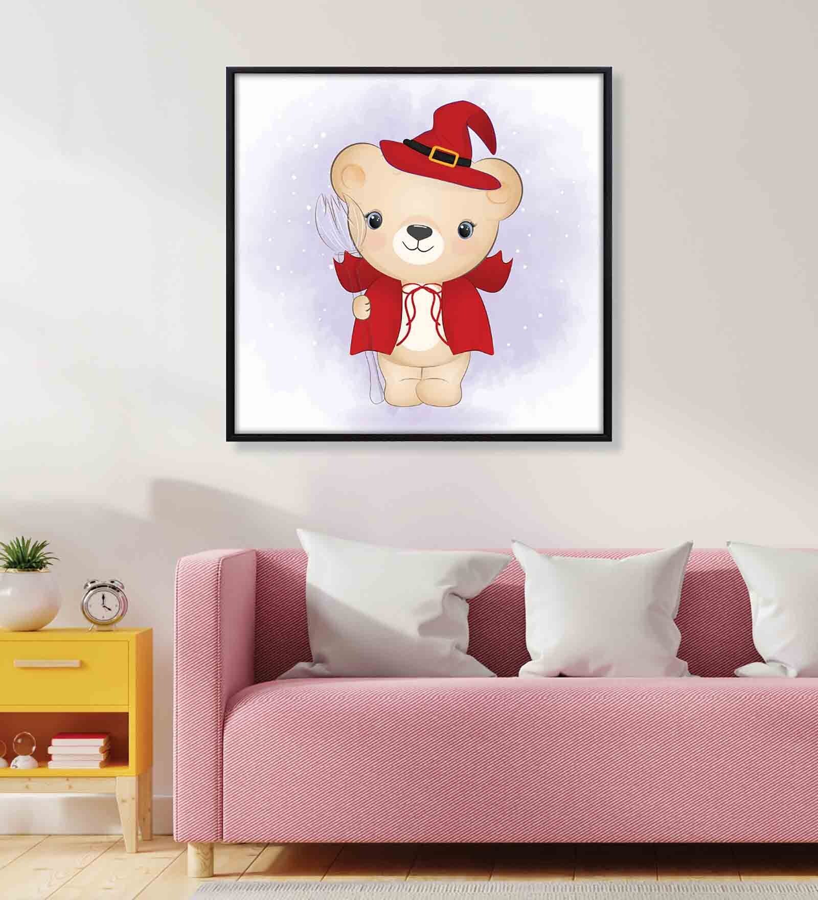 Buy Panda Cartoon Multicolour Canvas Framed Wall Painting at 13% OFF by ...