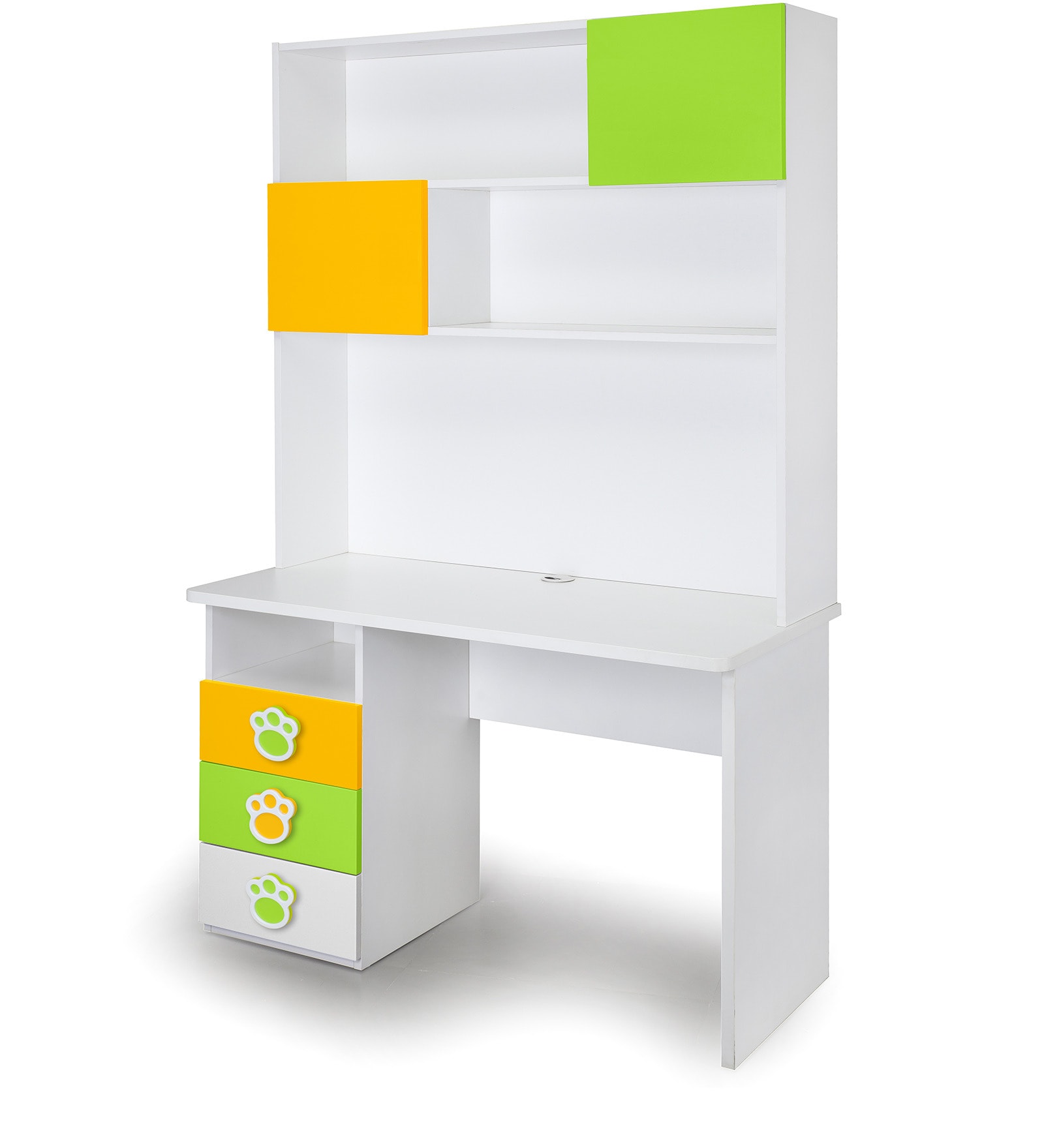 Buy Panda Study Table in Yellow, Green & White Colour by Alex Daisy ...
