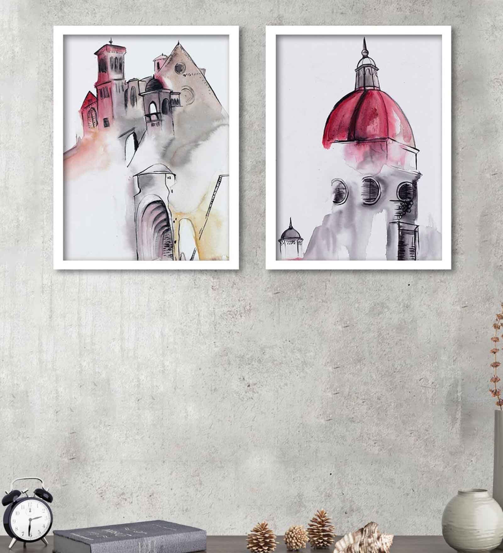 Buy The Visual Tar Multicolour Paper Framed Art Print Set of 2 at 67% ...