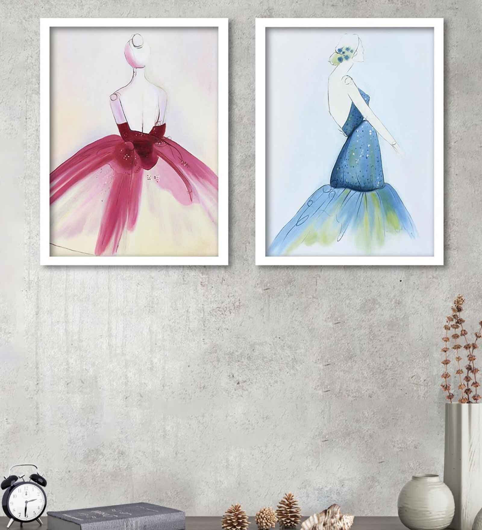 Buy Noble Forefront Multicolour Paper Framed People and Places Art ...