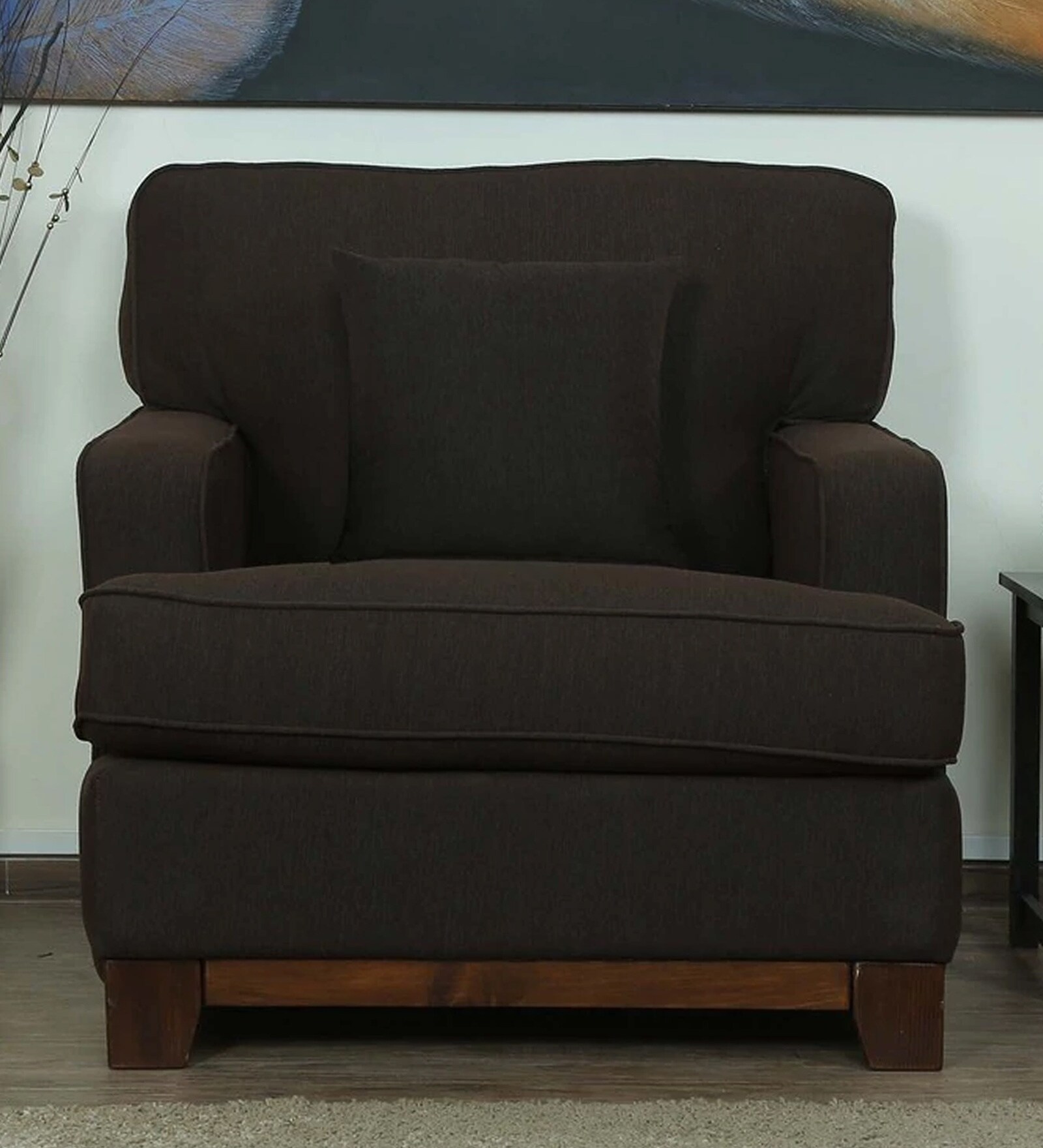 Buy Parana 1 Seater Sofa in Chestnut Brown Colour - CasaCraft at 7% OFF ...