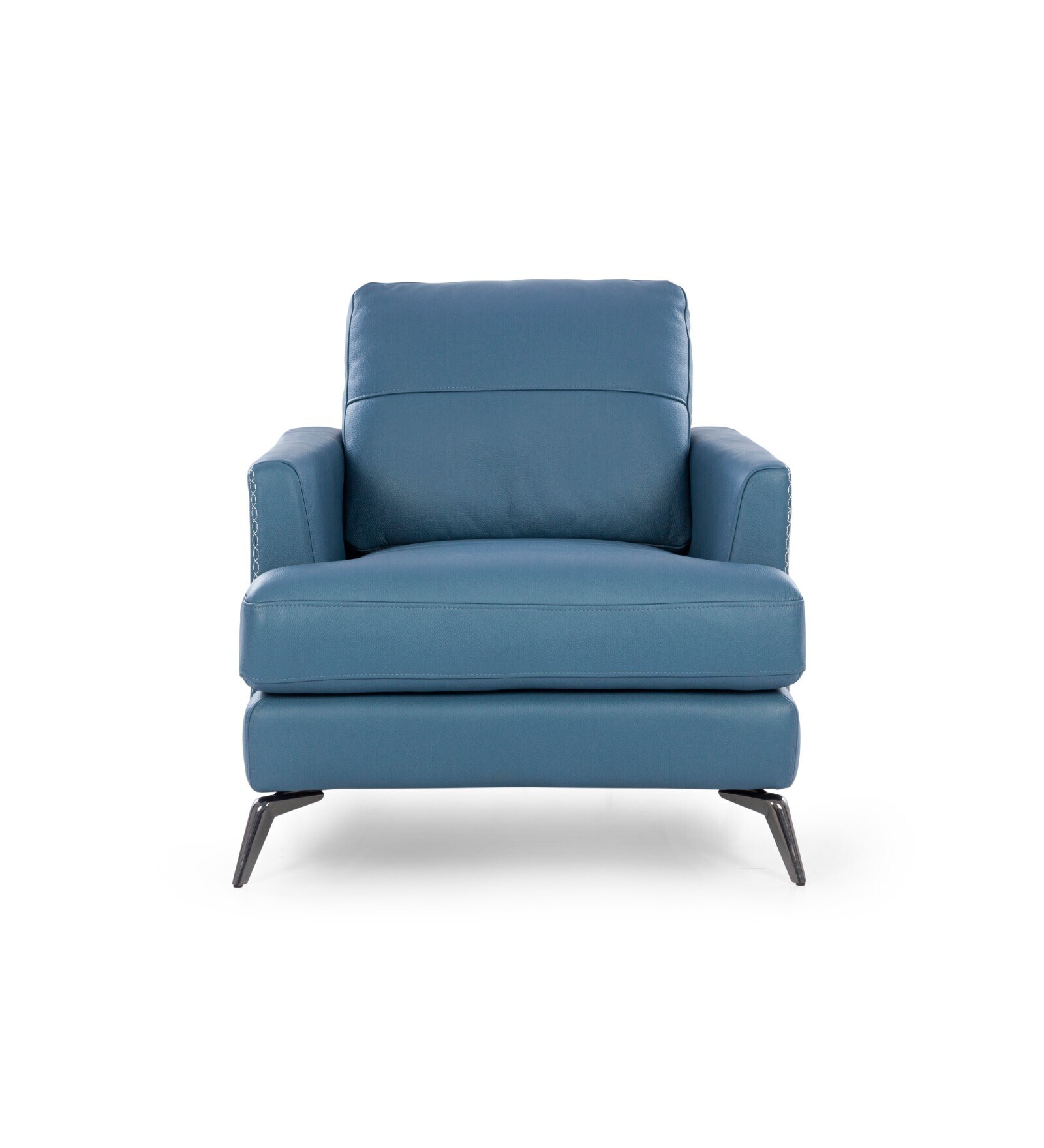 Buy Paris Leatherette 1 Seater Sofa in Delph Blue Colour at 28% OFF by ...