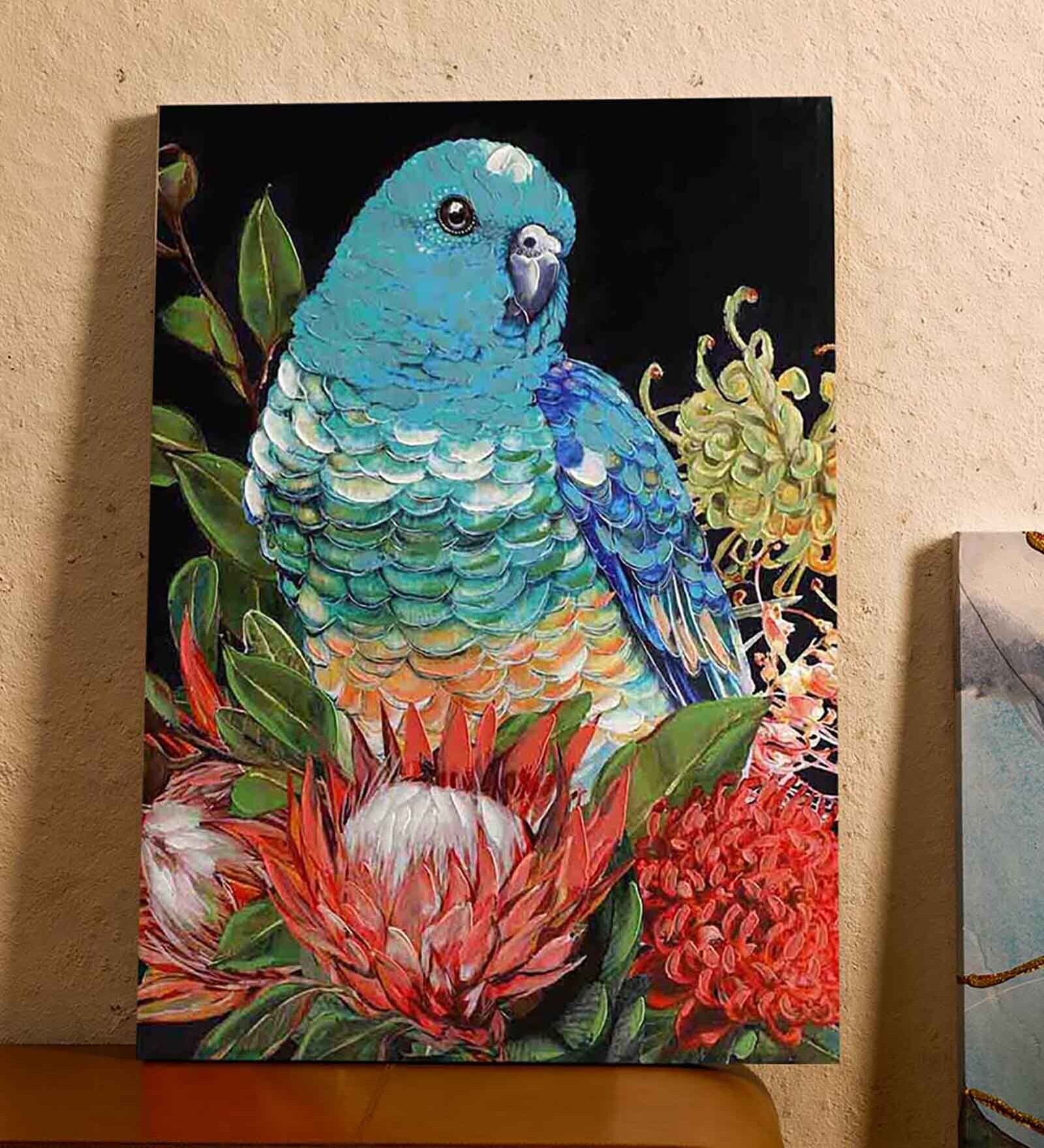 Buy Parrot Multicolour Canvas Wall Art Print at 20% OFF by Home4U ...