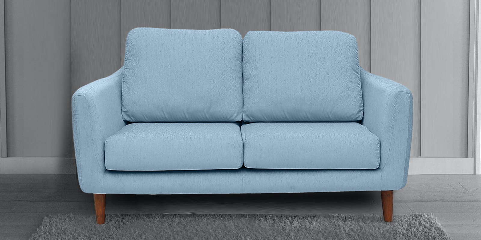 Buy Panache 2 Seater Sofa In Ice Blue Colour at 26% OFF by Vittoria ...