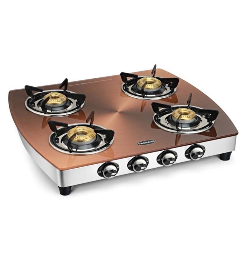 Buy Padmini 4 Burner Glass Cooktop CS 4GT Kopper Manual Online - Gas ...