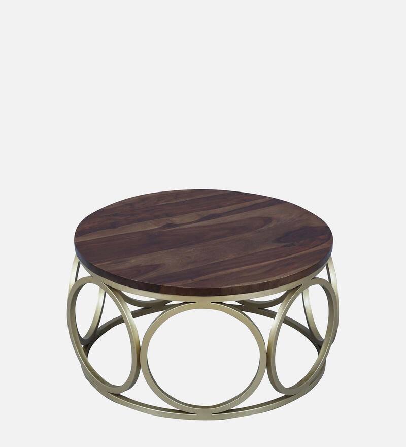 Buy Emerant Metal Coffee Table In Matte Gold Finish By Casacraft Online ...