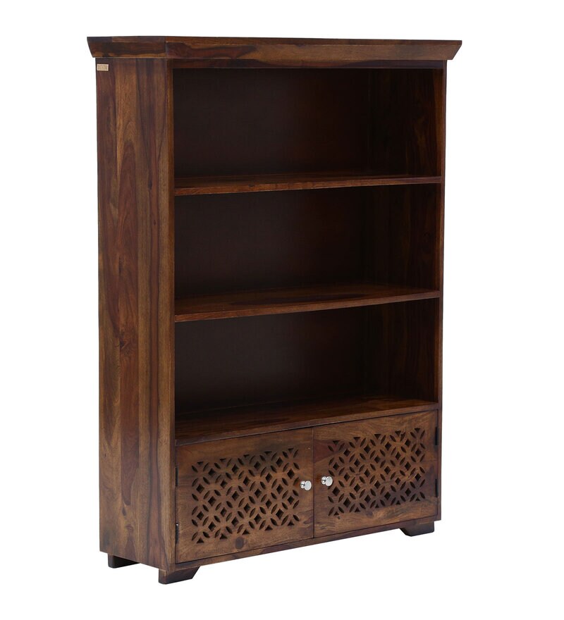 Buy Parnika Solid Wood Book Shelf In Provincial Teak Finish By ...