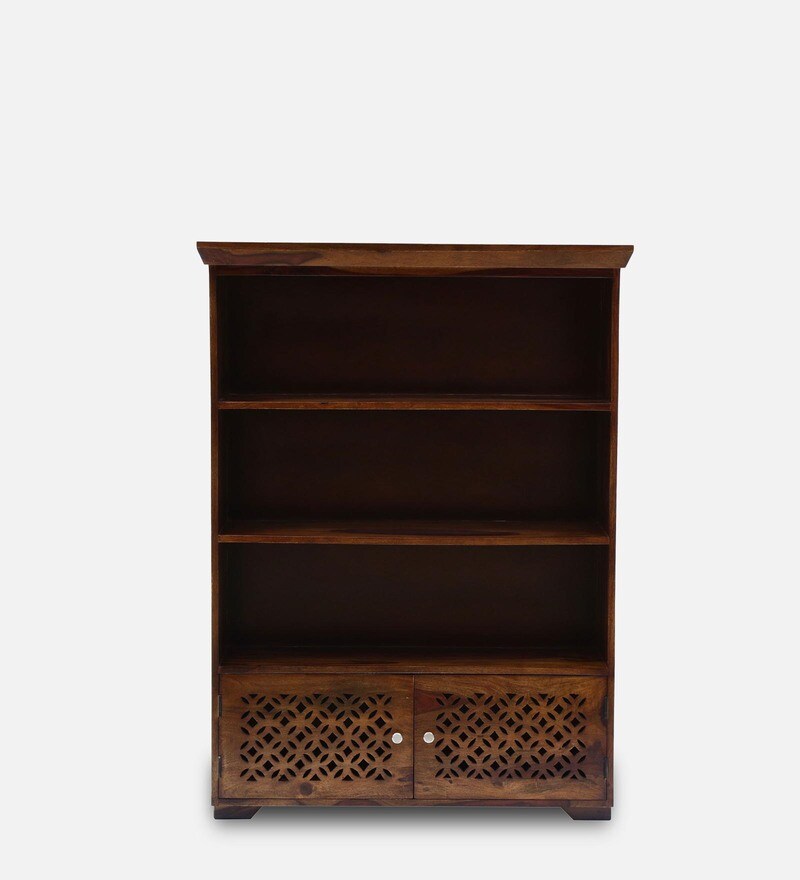Buy Parnika Solid Wood Book Shelf In Provincial Teak Finish By ...