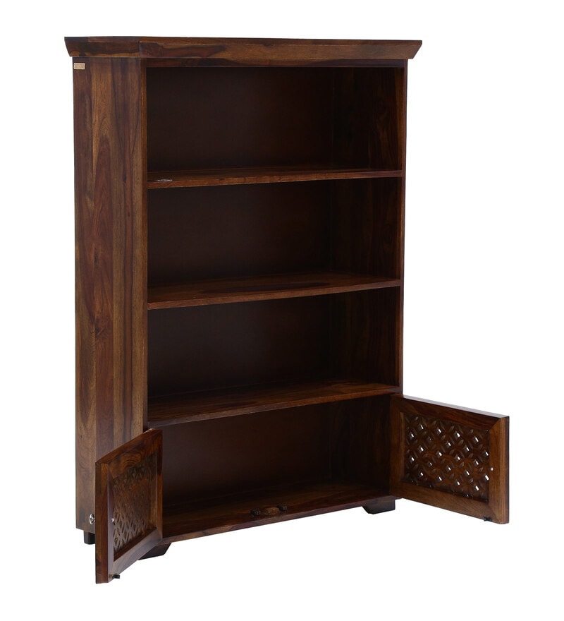 Buy Parnika Solid Wood Book Shelf In Provincial Teak Finish By ...
