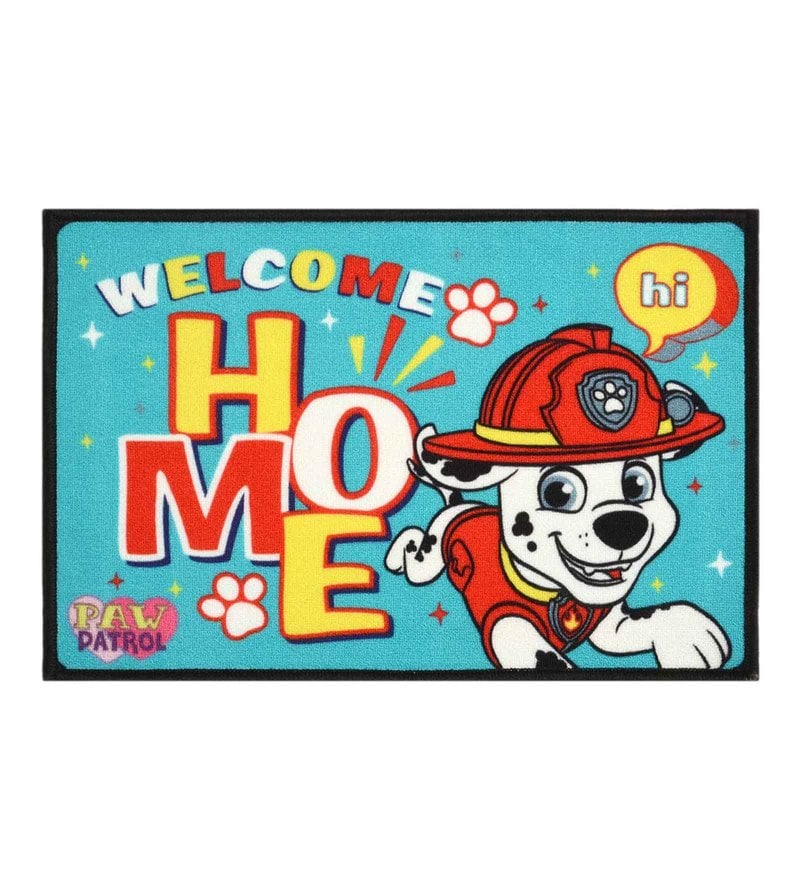 Buy Paw Patrol Themed Door Mat in Blue Colour by Saral Home Online ...