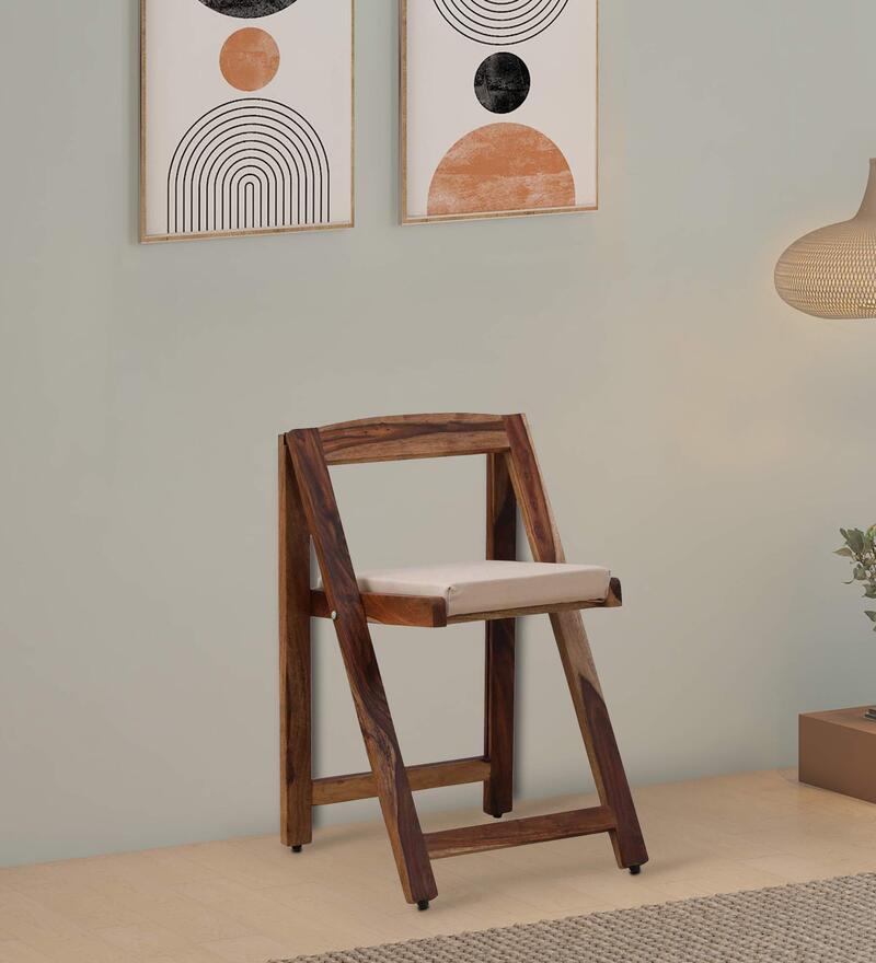 Buy Taulov Sheesham Wood Folding Chair in Rustic Teak Finish Online ...