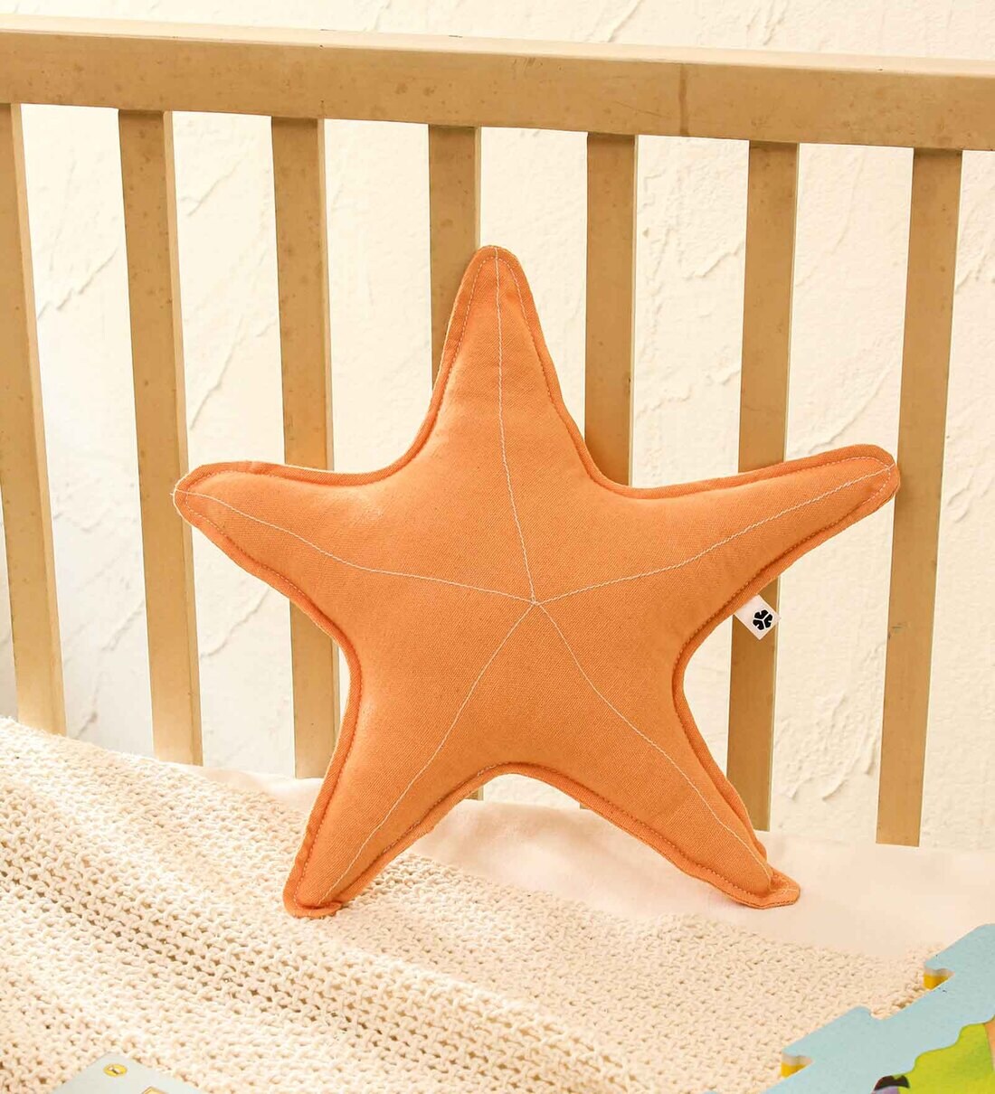 Buy Peach Cotton Star Fish Shaped Cushion at 25% OFF by House This ...