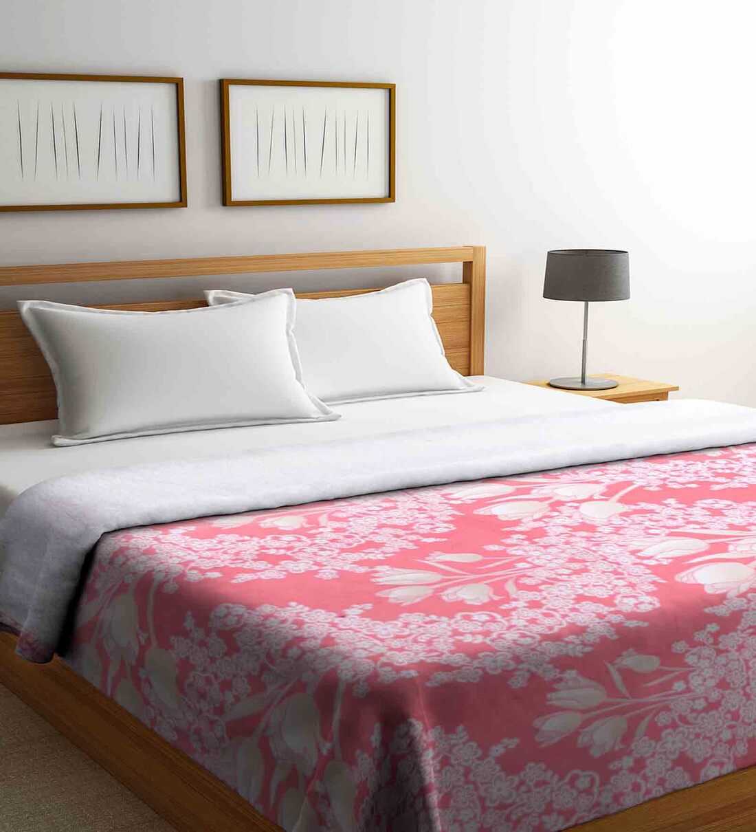 Buy Peach Wool 350 AC Room Double Bed Comforter by Klotthe at 50% OFF ...