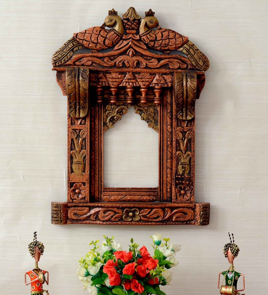 Buy Peacock Wood Jharokha at 5% OFF by Craft Tree | Pepperfry