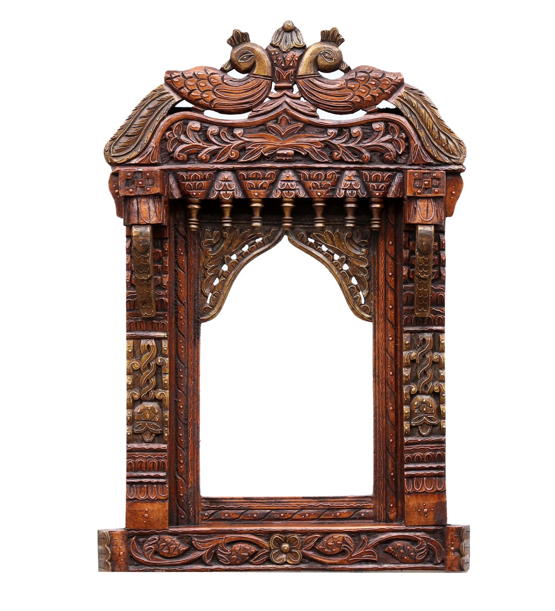 Buy Solid Wood Jharokha in Brown Colour by Designs Craft. Online ...