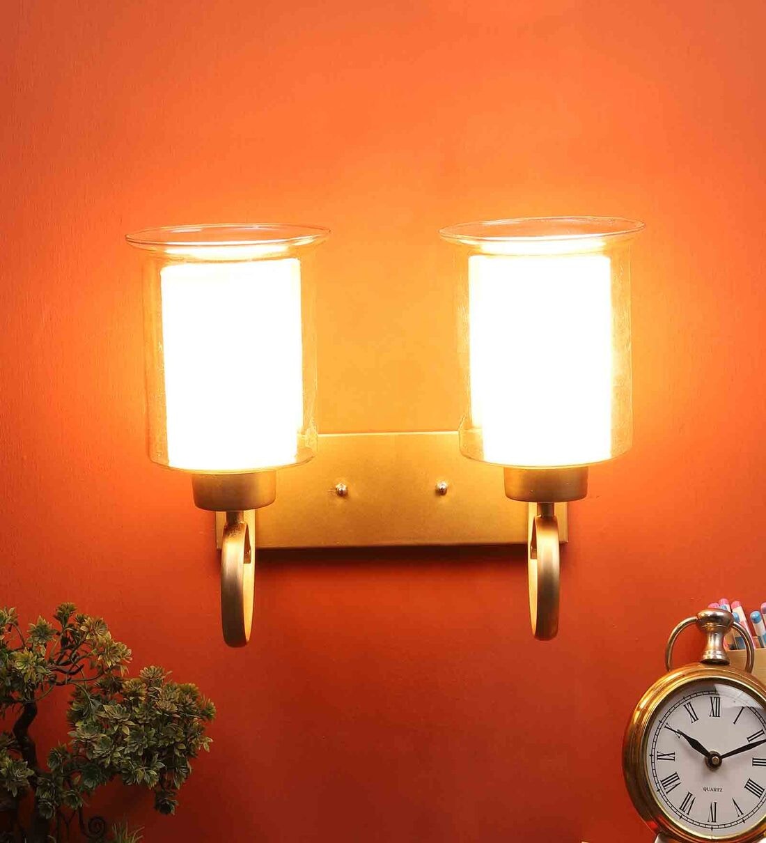 Buy Pellucid Cilindro Gold Metal Wall Sconces By Eliante By Jainsons ...