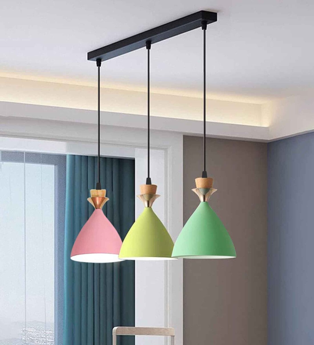 Buy Pendant Lamp Shade for Kitchen Island, Color Metal Minimal Pot ...