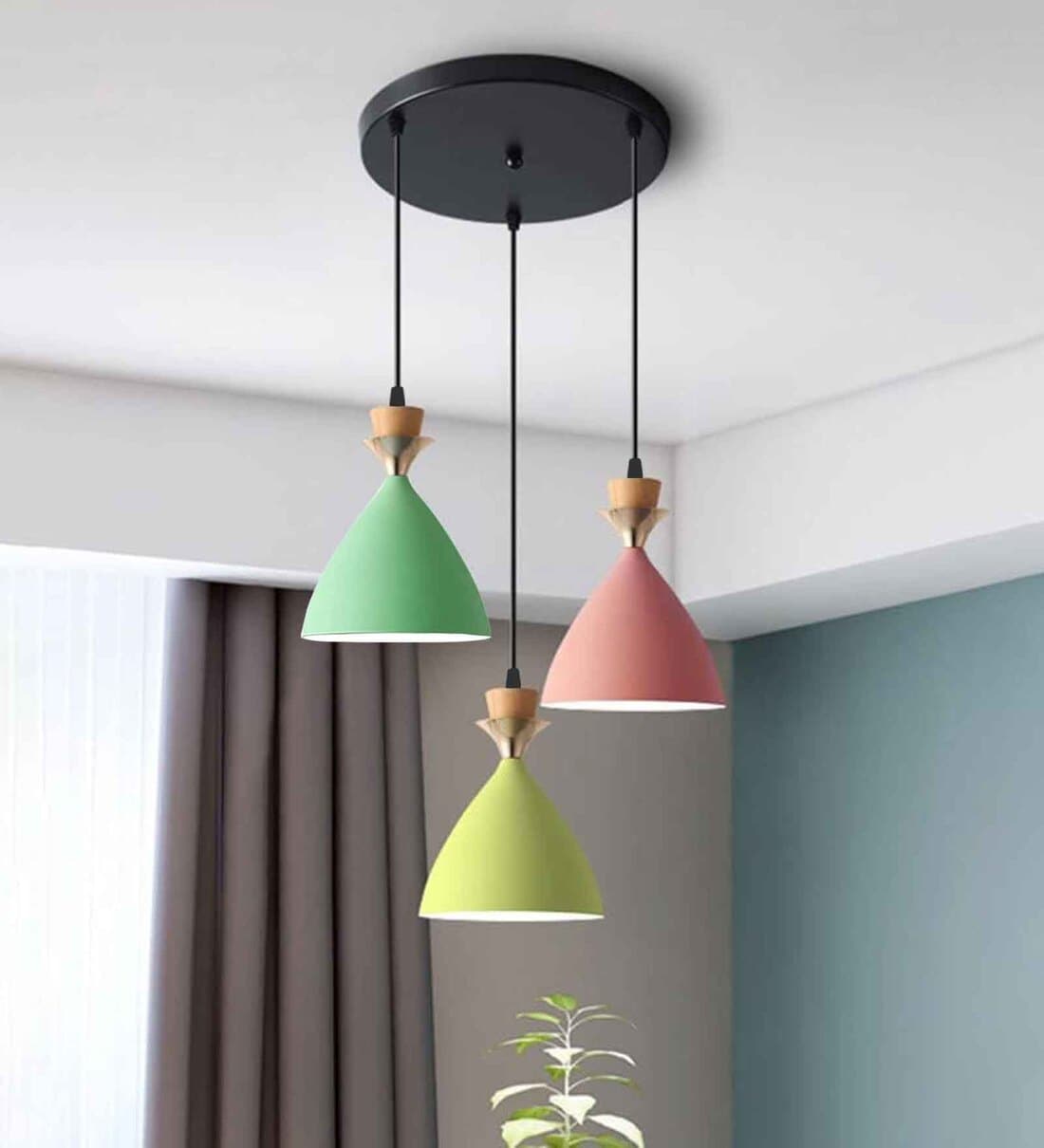 Buy Pendant Lamp Shade for Kitchen Island, Color Metal Minimal Pot ...