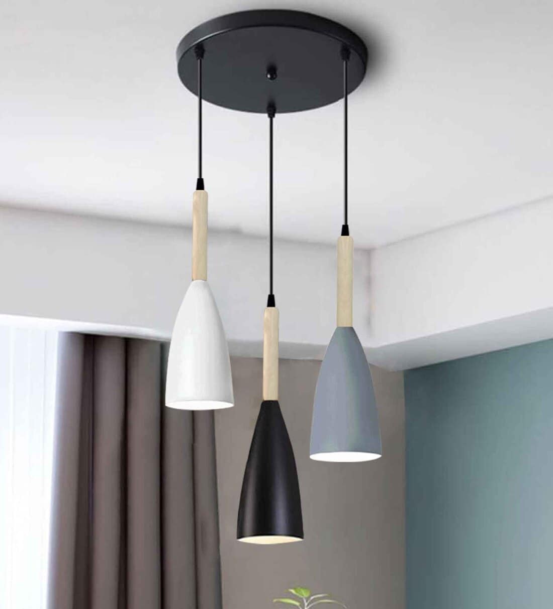 Buy Pendant Lamp Shade for Kitchen Island, Color Metal Minimal Pot ...